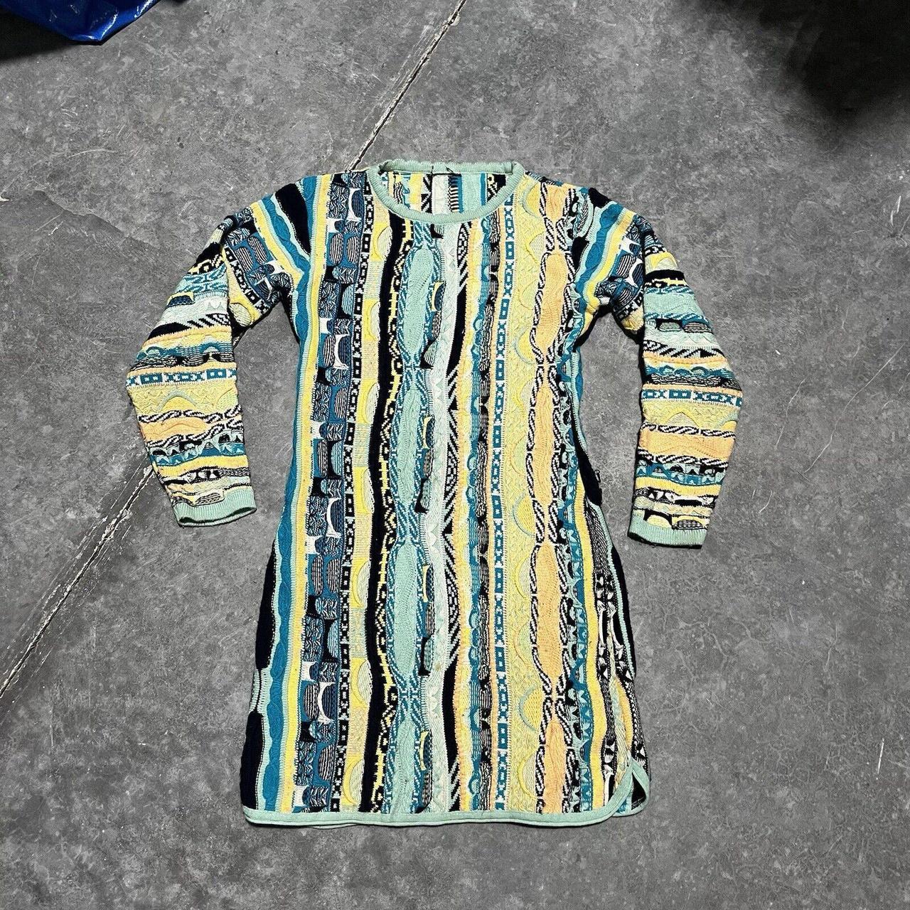 RARE Coogi Nouveau Vibrant Multi Color Dress Women's... | Depop
