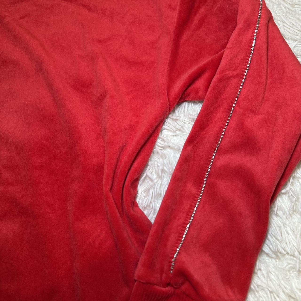 Bebe Red Velour tracksuit zip up jacket ️ Size:... - Depop