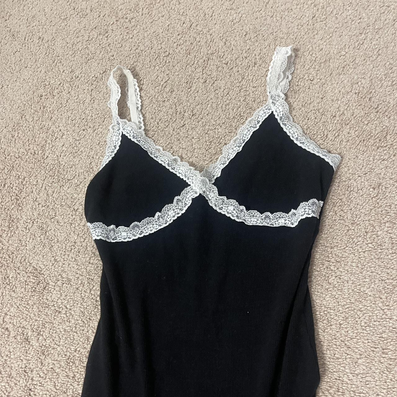 garage lace trim dress size s - Depop