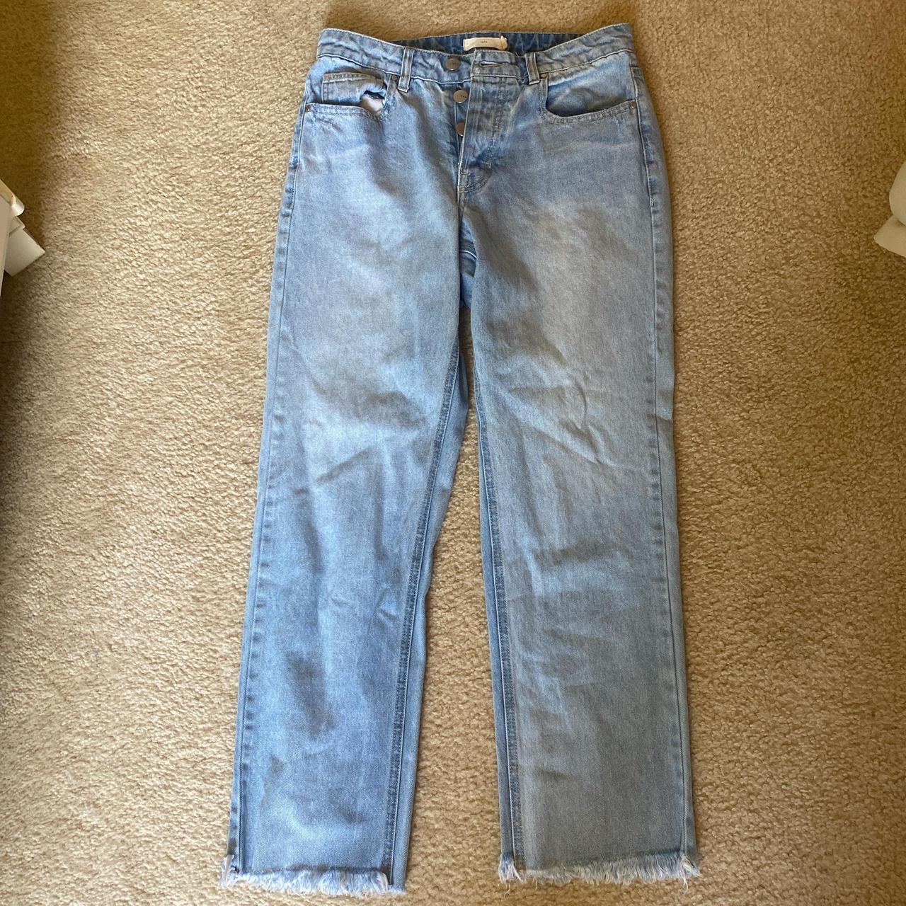 Francesca’s-High-waisted blue jeans with a relaxed... - Depop