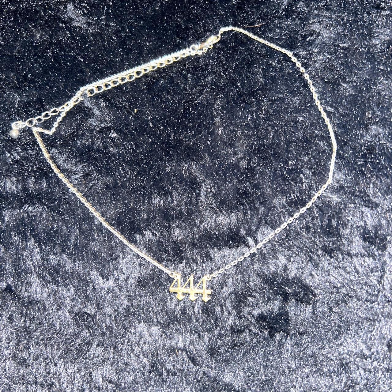 Gold 444 angel number necklace #444... - Depop