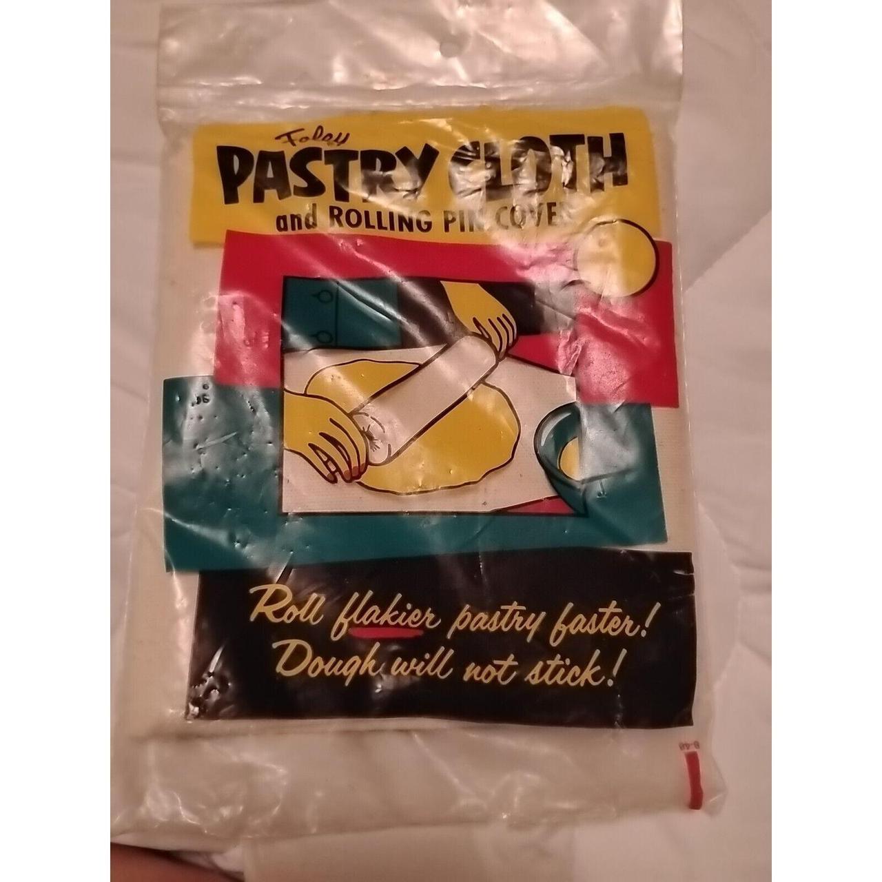 Vintage Foley Pastry Cloth Kit & Rolling Pin Cover ... | Depop