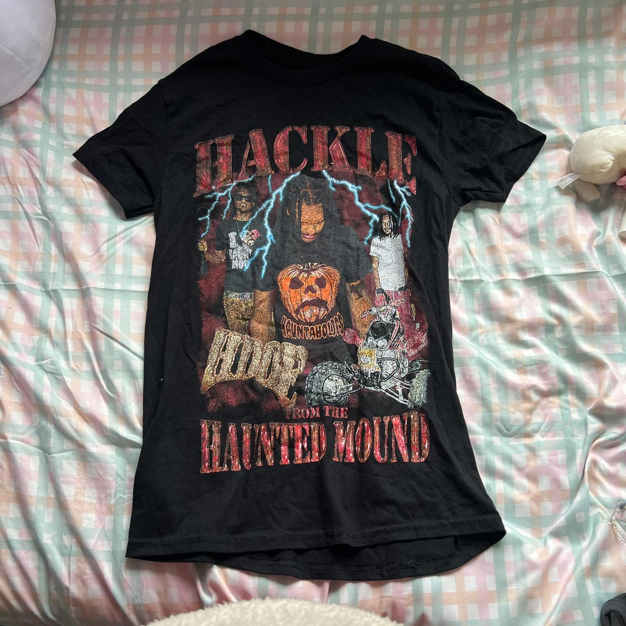 haunted mound hackle down on em shirt bought from... | Depop