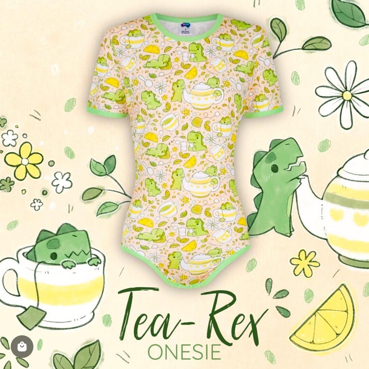 abdl onesie tea rex onesie size xs odu... | Depop