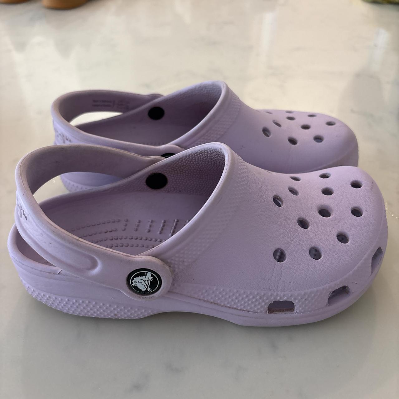 Lilac purple crocs. Size - Junior 1 #Crocs #Lilac | Depop