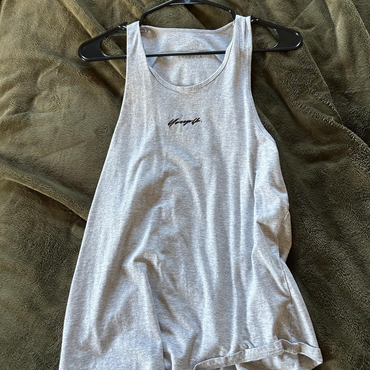 Youngla gym tank top #youngla #gym #grey - Depop
