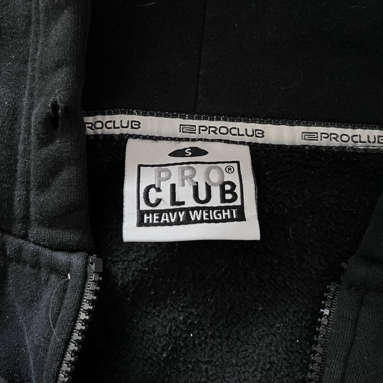 Black Pro Club zip up hoodie, has no zipper black... | Depop