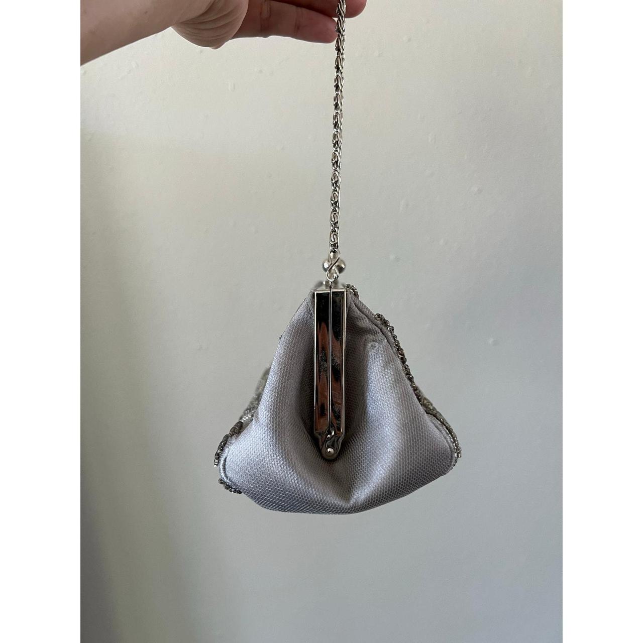 This small Valerie Stevens Vintage Silver Beaded... | Depop