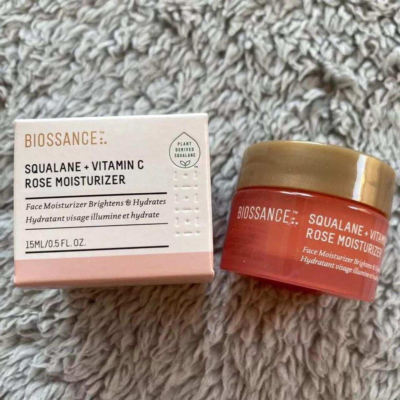 Biossance Squalane + Vitamin C Rose Moisturiser 15ml... - Depop