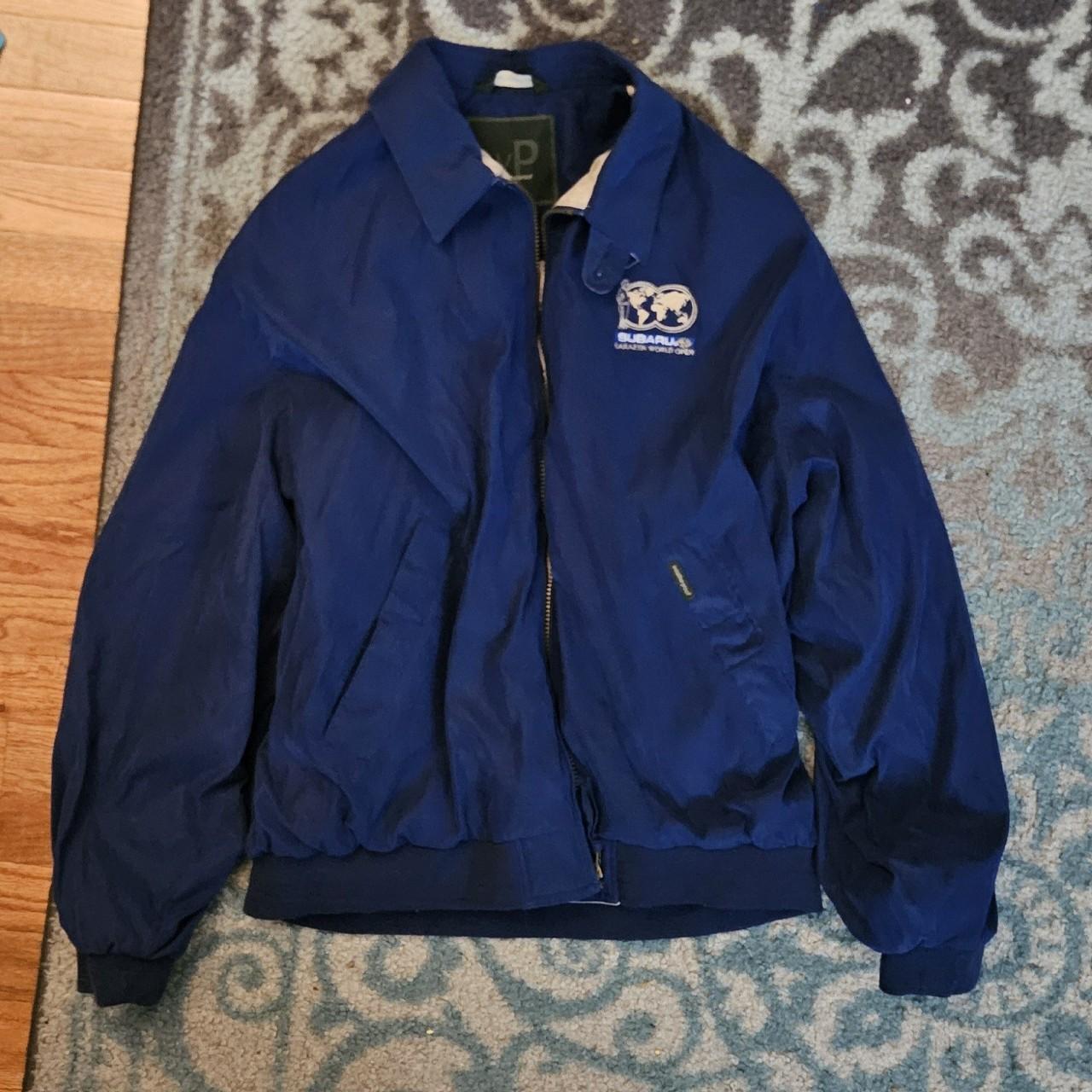Y2k Weather proof jacket with embroidered Subaru... - Depop