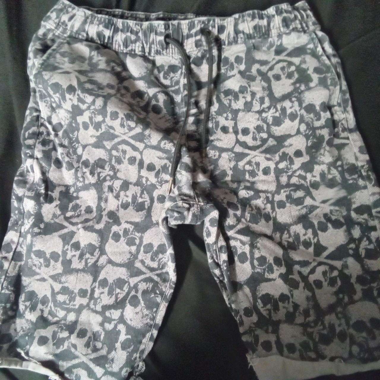 XXX RUDE skull shorts #hottopic - Depop