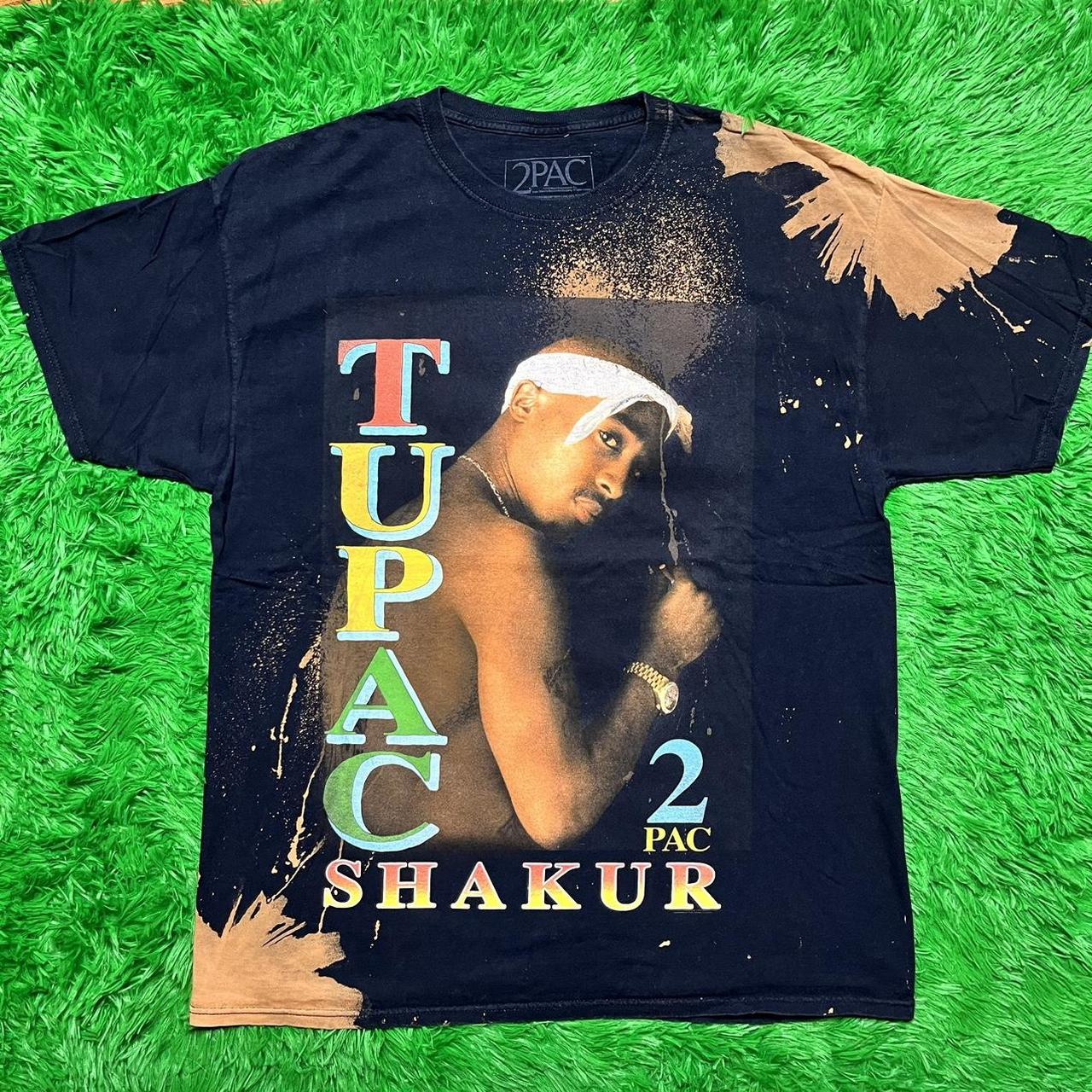 Black and multi-coloured Tupac Shakur 2Pac tee... | Depop