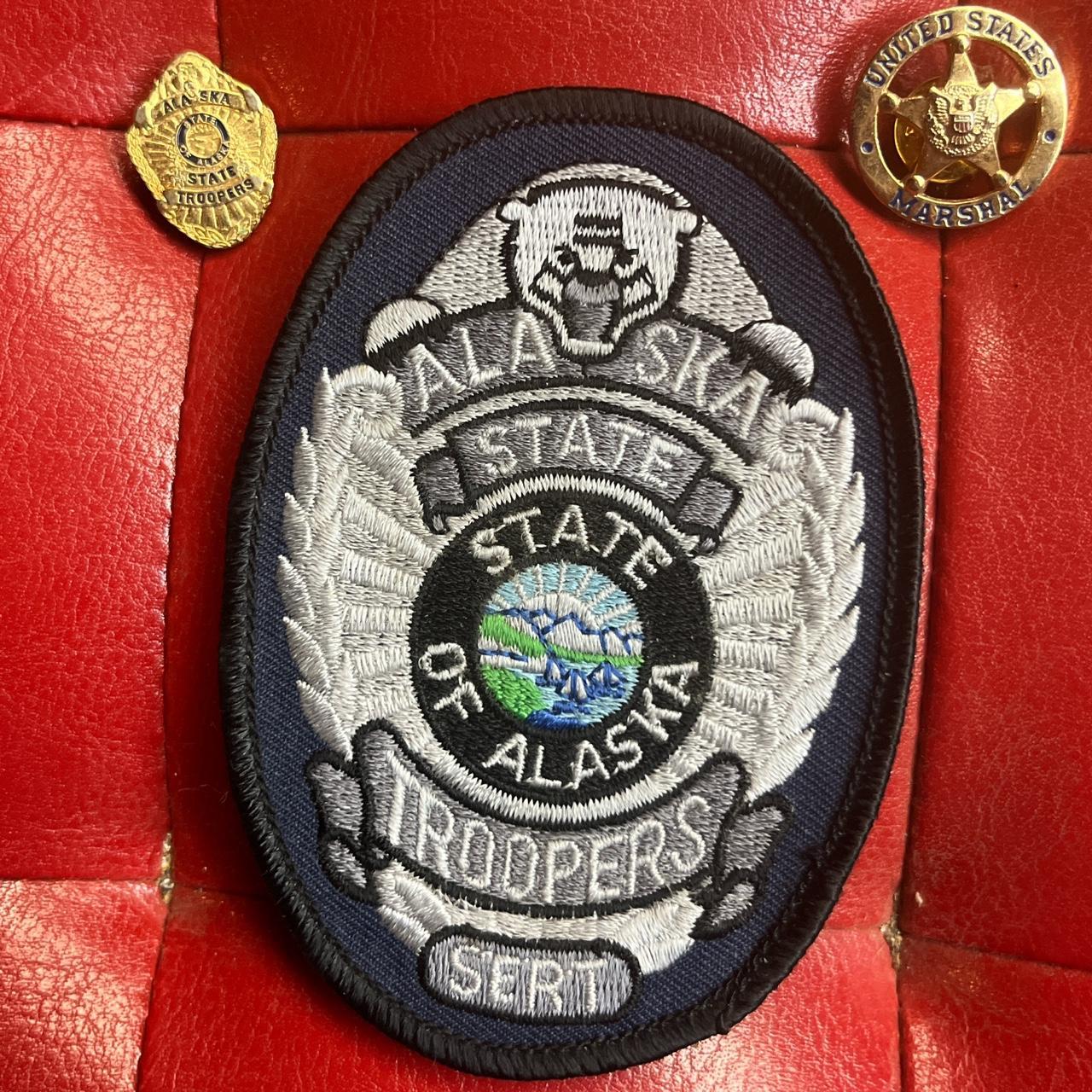 Alaska State Troopers SERT badge patch and pins... - Depop
