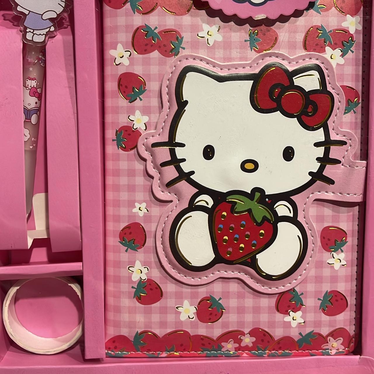 Cute Hello Kitty mini notebook with strawberry... - Depop
