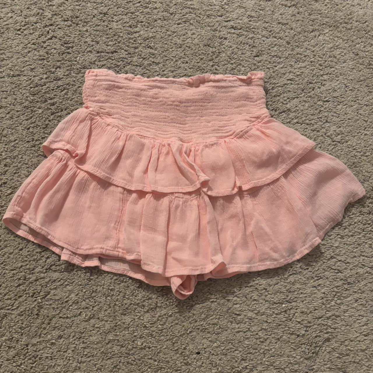 jolie and joy light pink ruffle skirt - Depop