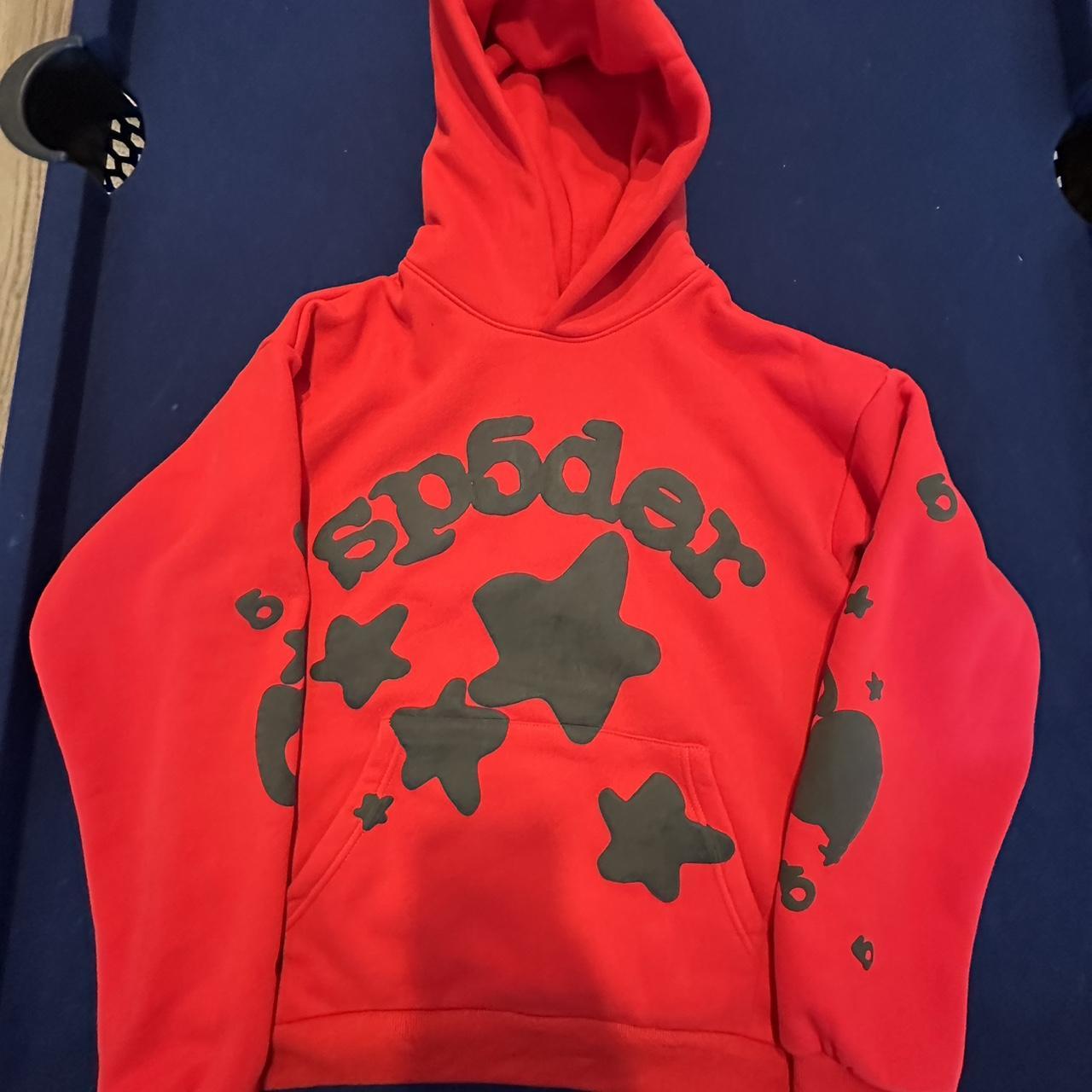 Red and black beluga Spider Worldwide hoodie - Depop