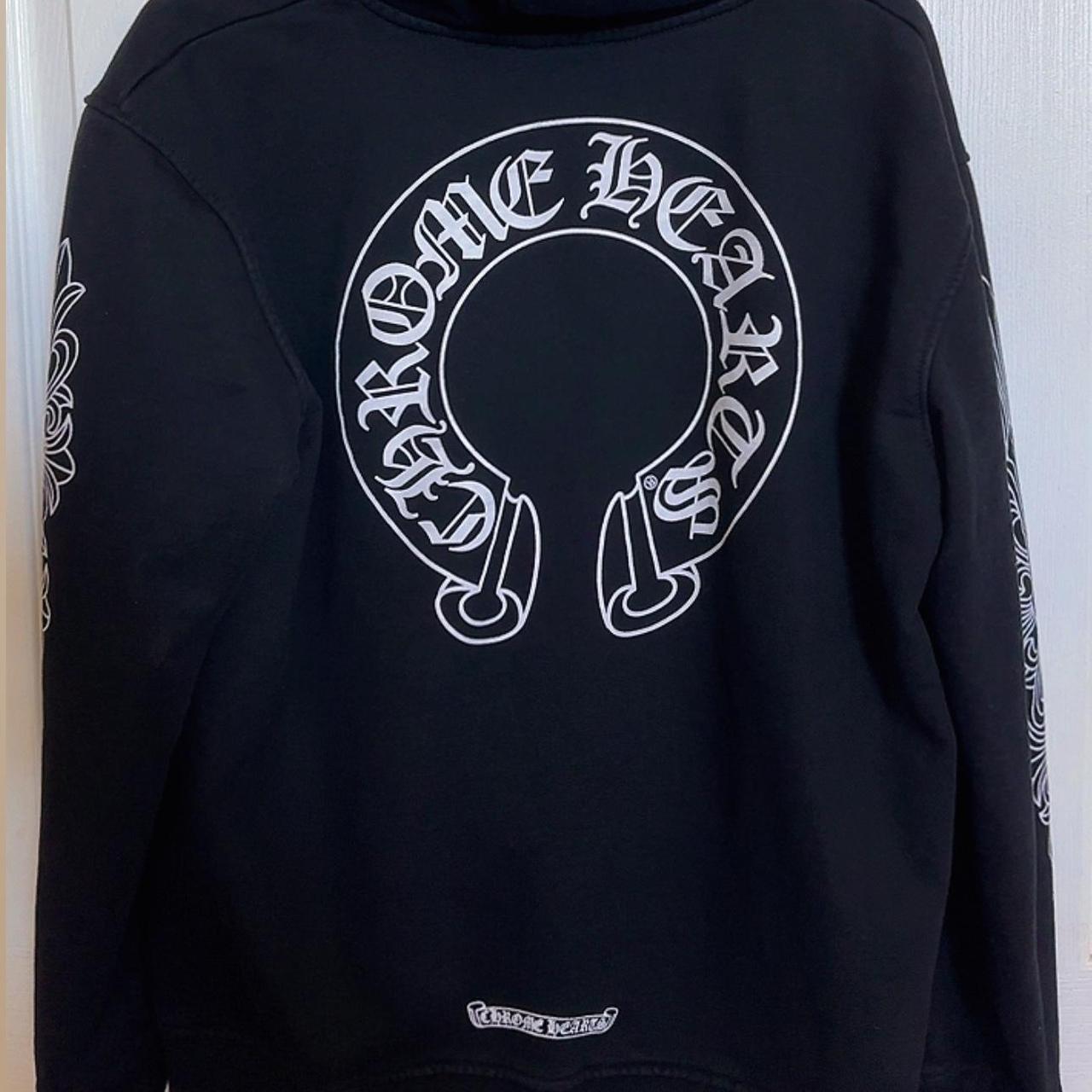 Black Chrome Heart Jacket - Depop