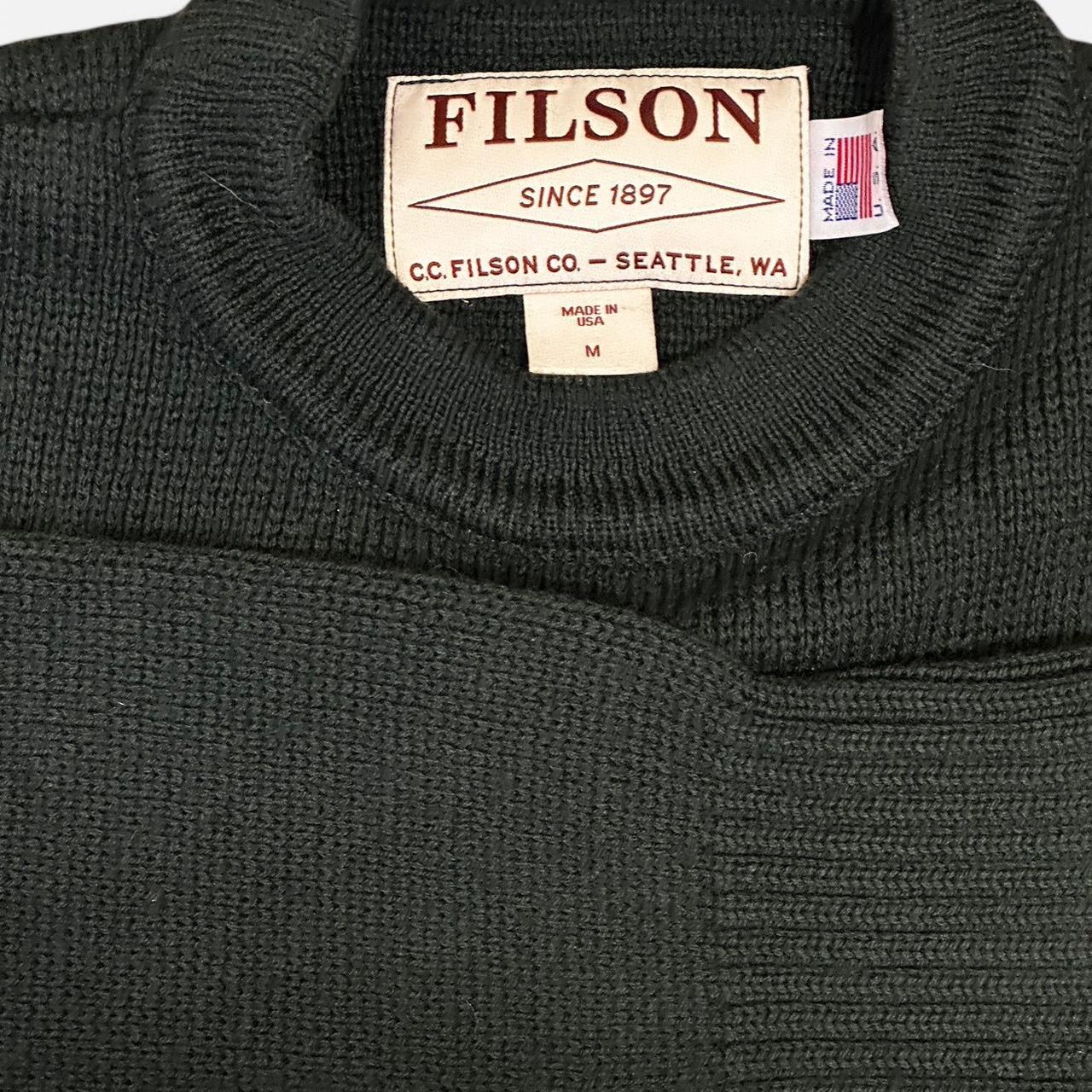 filson merino wool sweater made in usa medium green | Depop