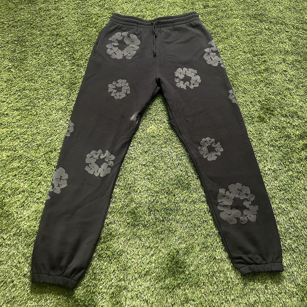 Black Denim Sweatpants (DM TO PURCHASE $10 IS NOT... | Depop