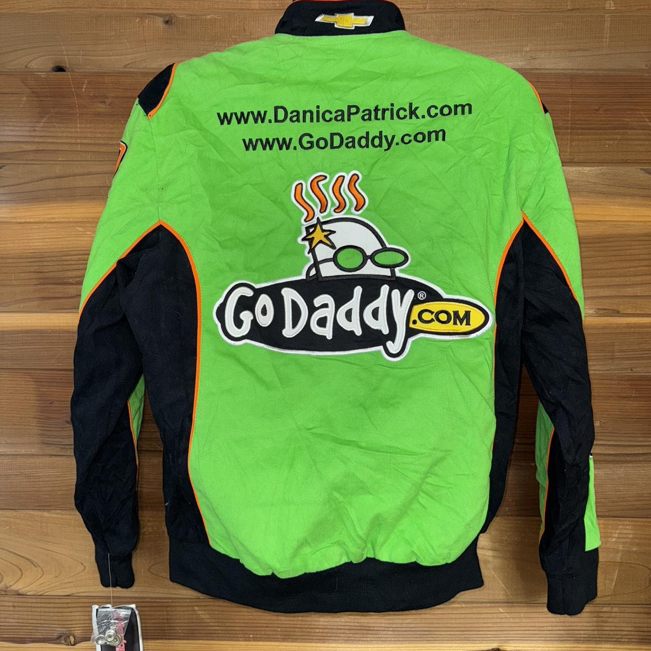 Vintage DEADSTOCK super sick GoDaddy NASCAR jacket.... - Depop