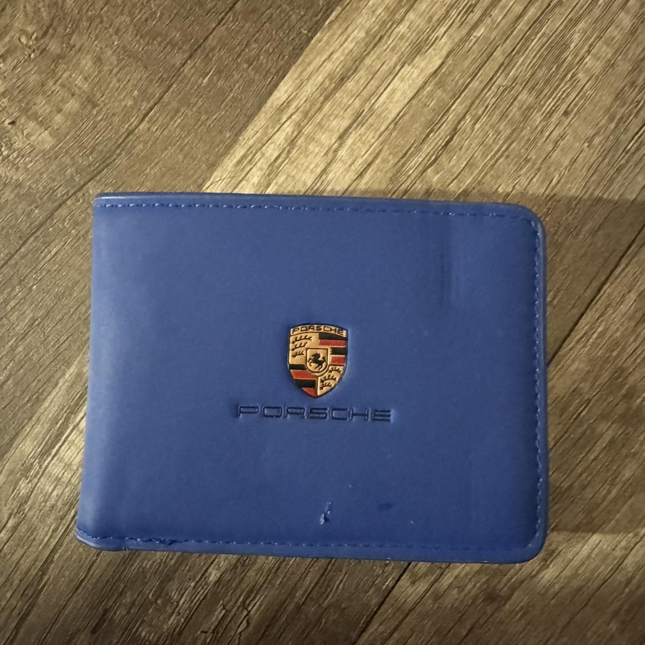 Men’s Blue Porsche Wallet, slightly used. Has a... - Depop