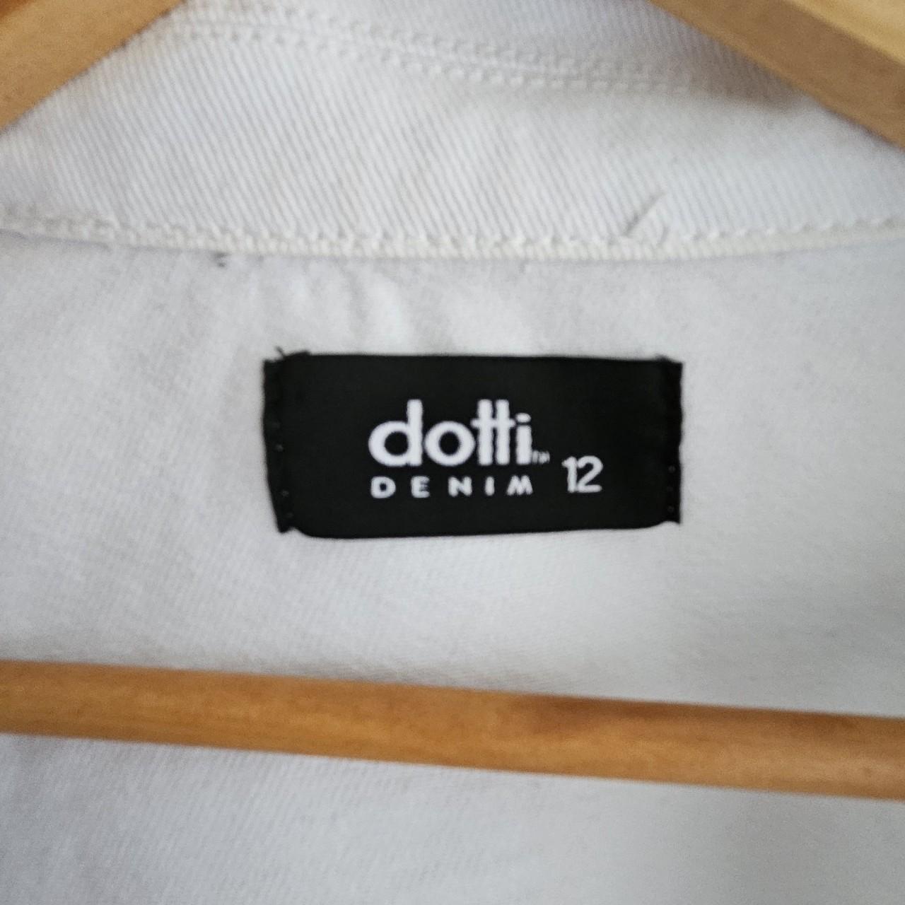 Dotti white denim cut off jacket Size 12 Selling... - Depop