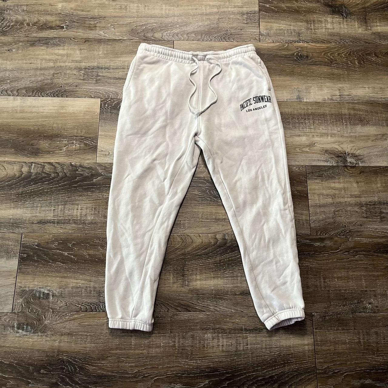 Pacsun White Sweatpants Size Medium Ships same or... - Depop
