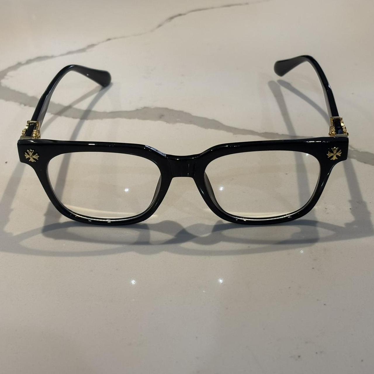 Y2K Chromehearts Style Vintage Goth Black and Gold... | Depop