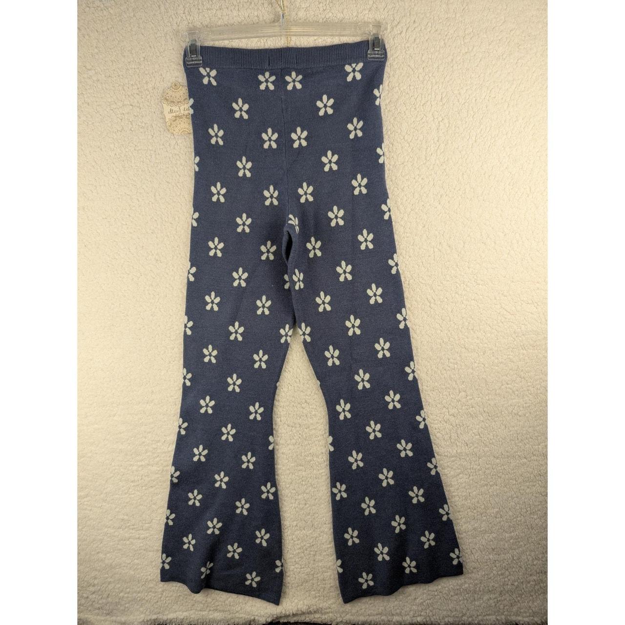 The Altar'd State floral knit flare pants in size M... | Depop