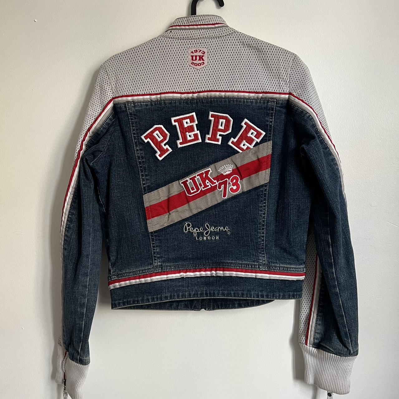 ** ON HOLD** PEPE JEANS LONDON 2003 DENIM MOTO... - Depop