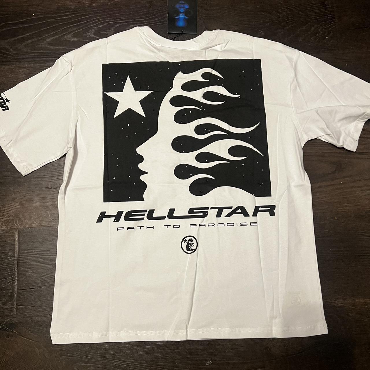 Hellstar white and black shirt Fits perfectly... - Depop