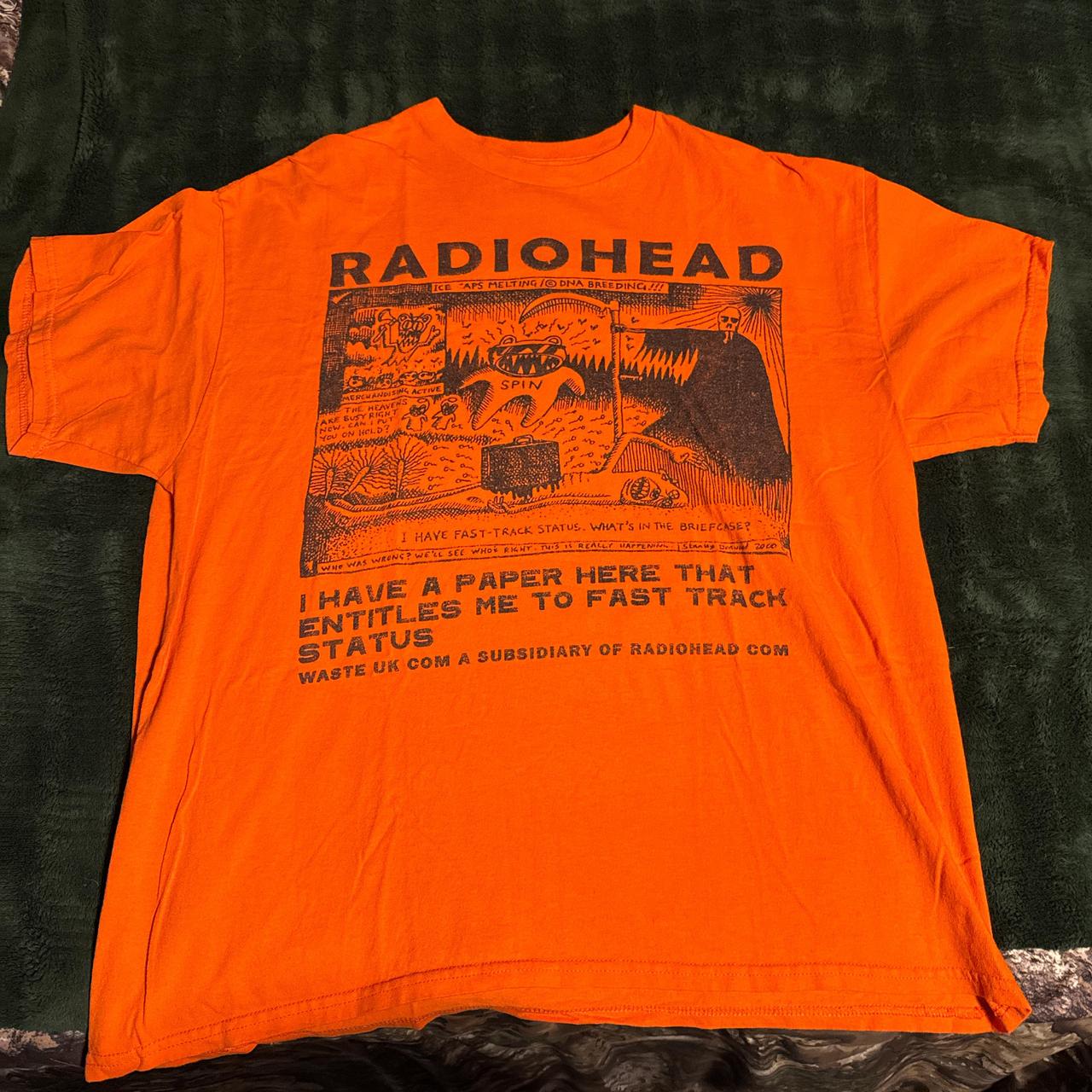 Orange Radiohead graphic tee #indie #bandtee | Depop