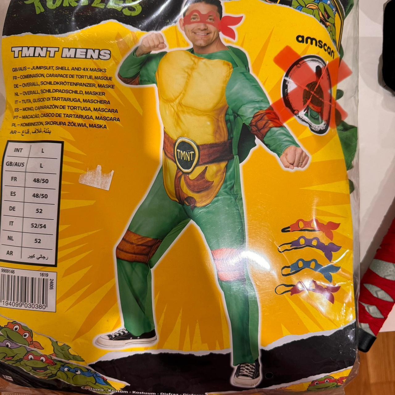 Green and yellow TMNT costume #Halloween SIZE L - Depop