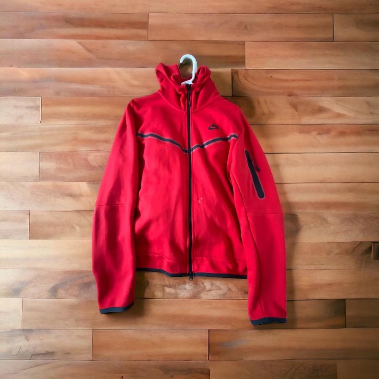 Mike Tech Fleece University Red - Depop
