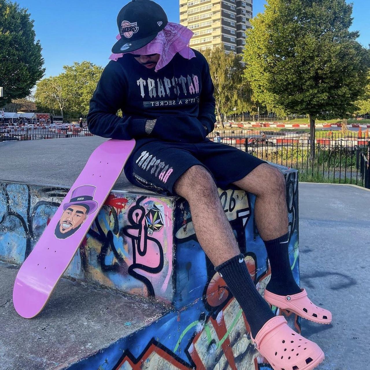 Trapstar Black / Grey / Pink Short Set £160 RRP - Depop