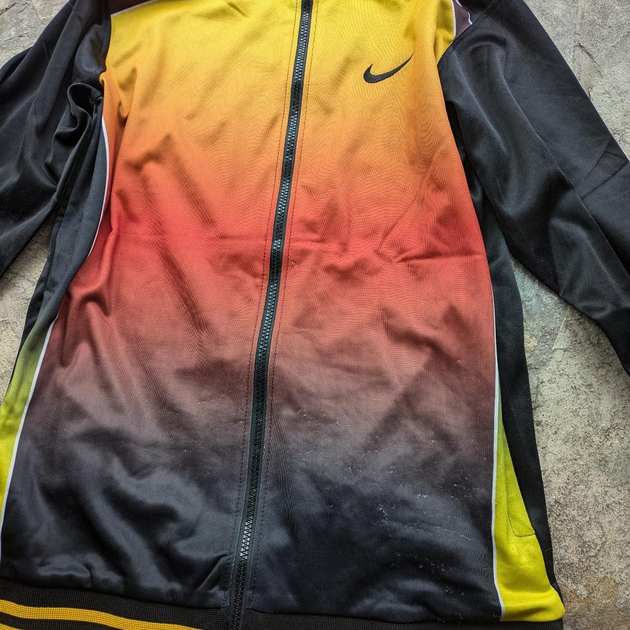Large gradient Nike jacket,little bit frayed at the... - Depop