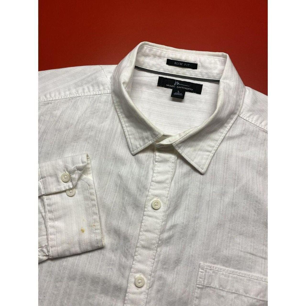 Marc Anthony Shirt Adult Large White Button Up Slim... | Depop