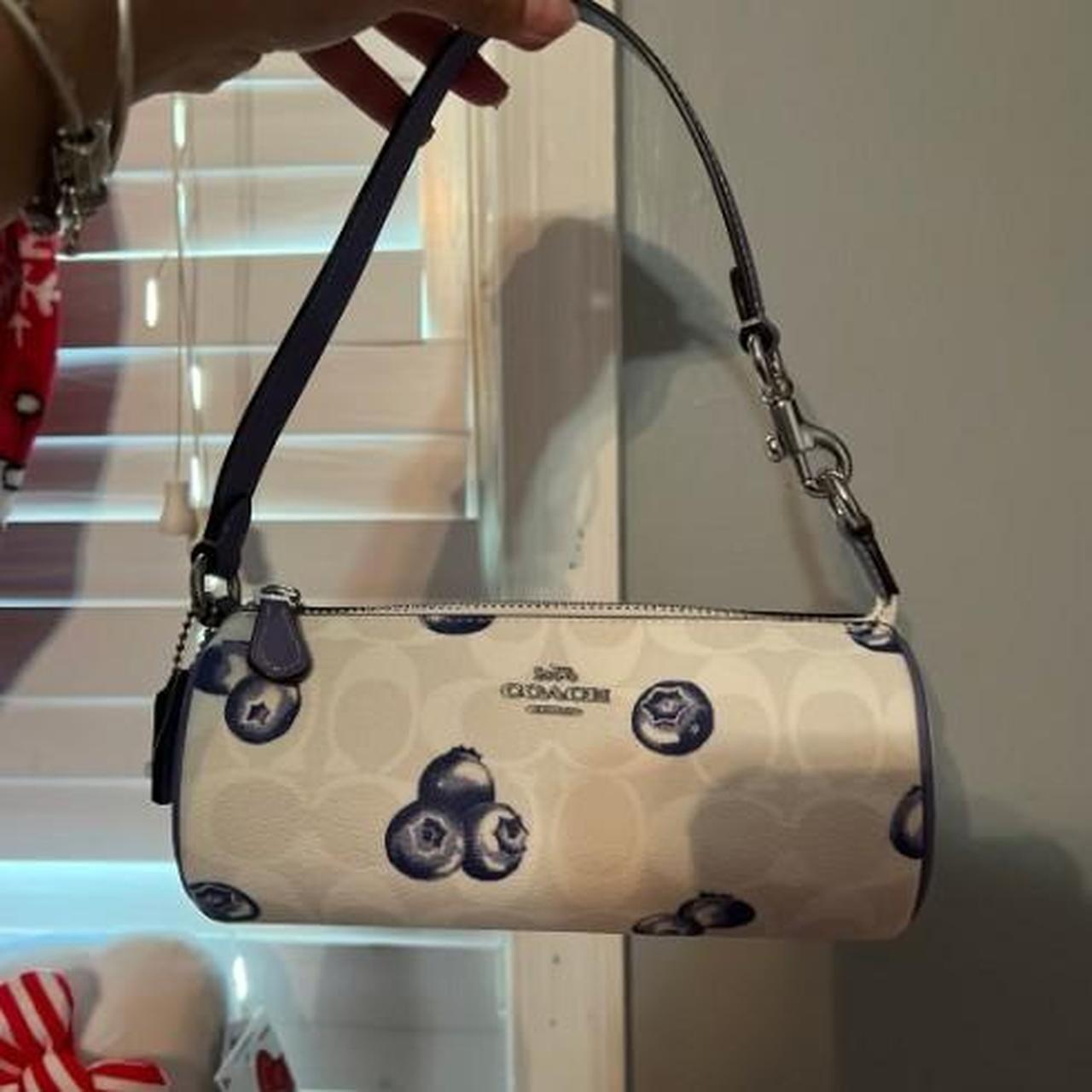 Coach bolita barrel blueberry print wallet In good... - Depop