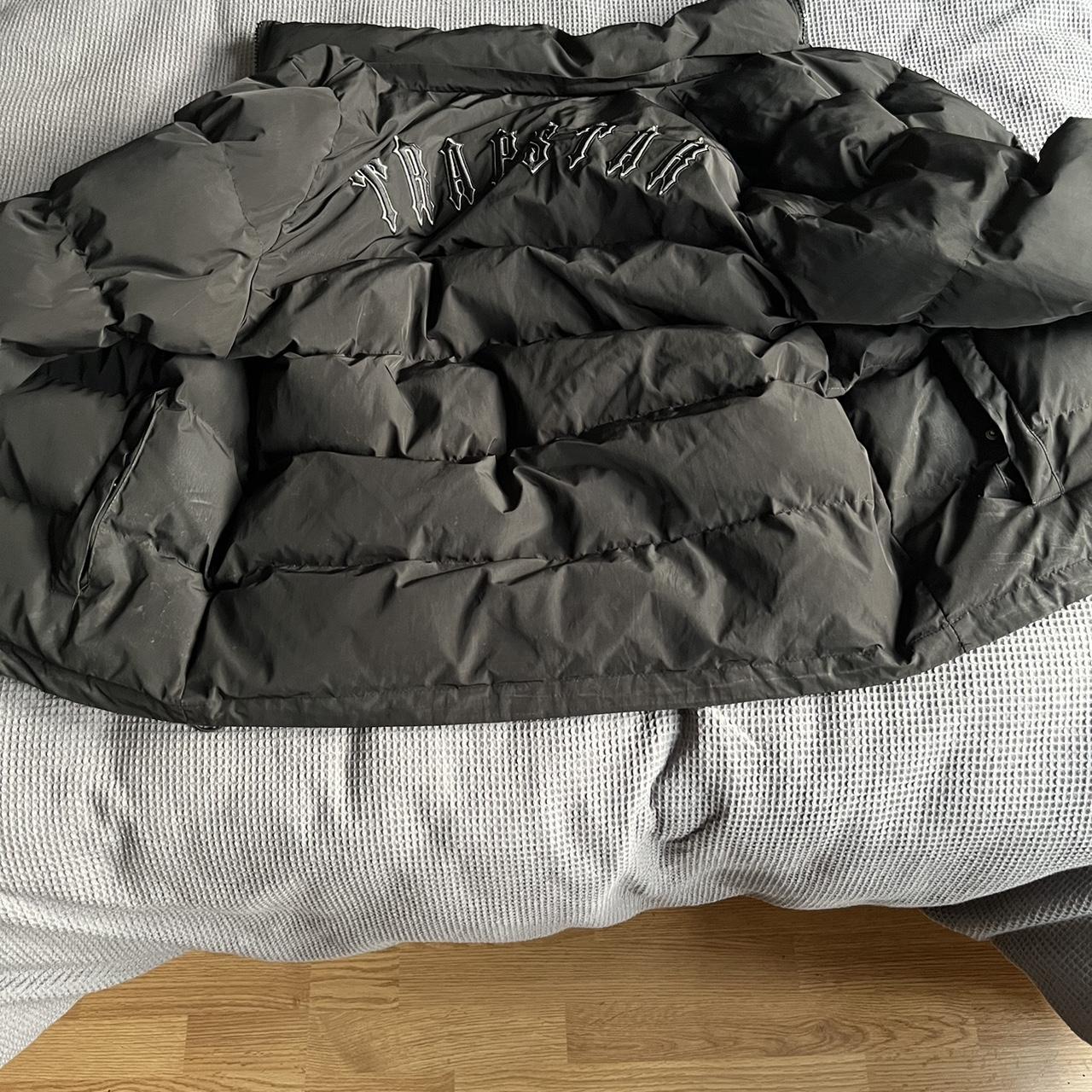 Black Trapstar puffer jacket without hood #pufferjacket - Depop