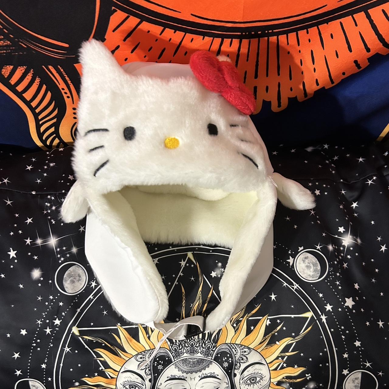 Hello kitty winter hat • White and red hello kitty... | Depop