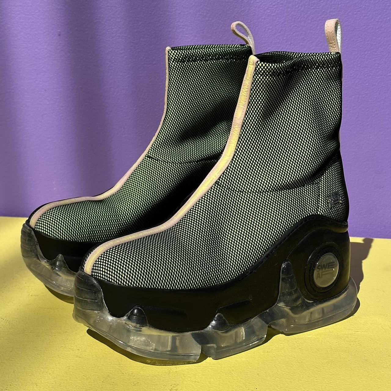 Super chunky thick cyber rave boots made by SWEAR!... - Depop