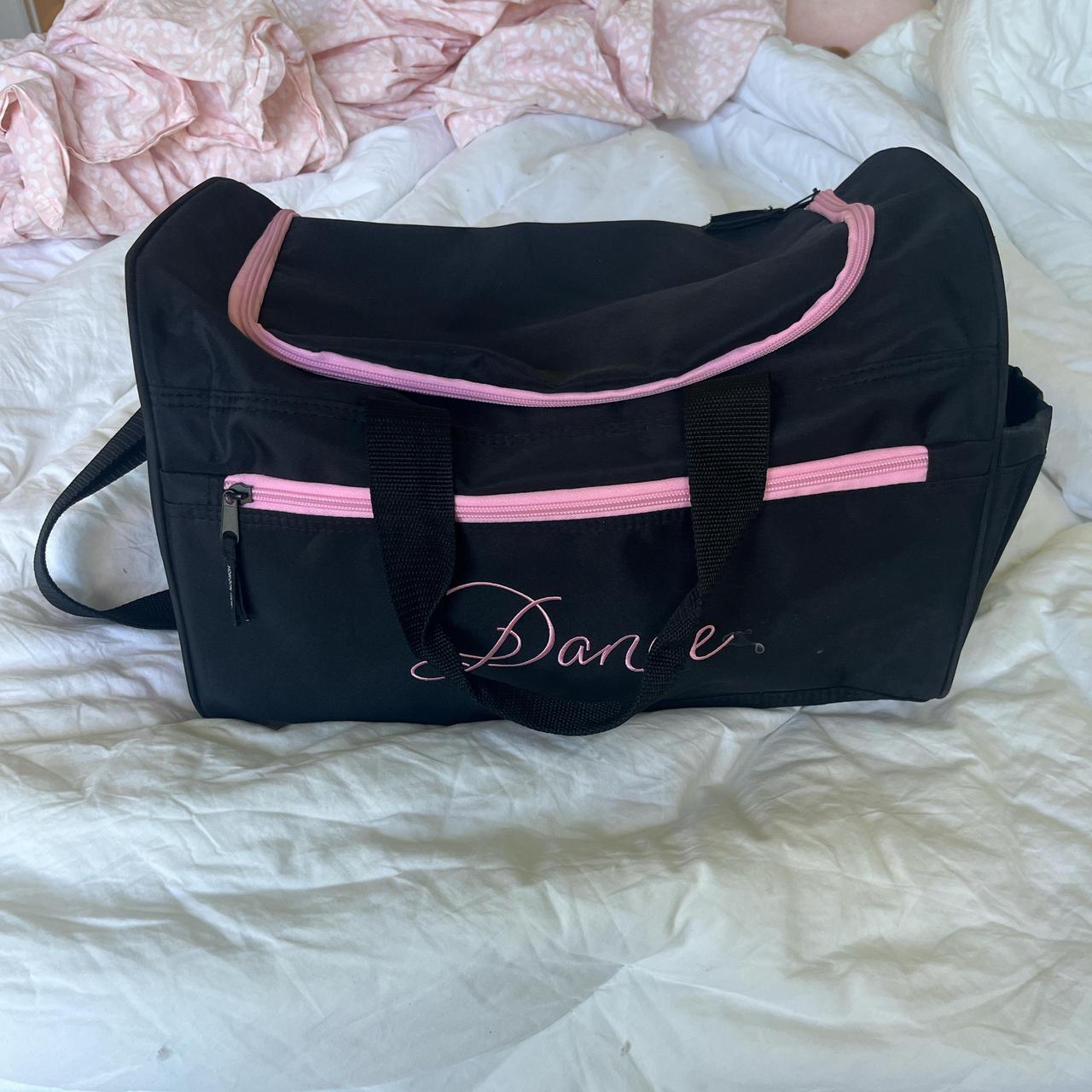 Pink and black dance bag #dancebag - Depop