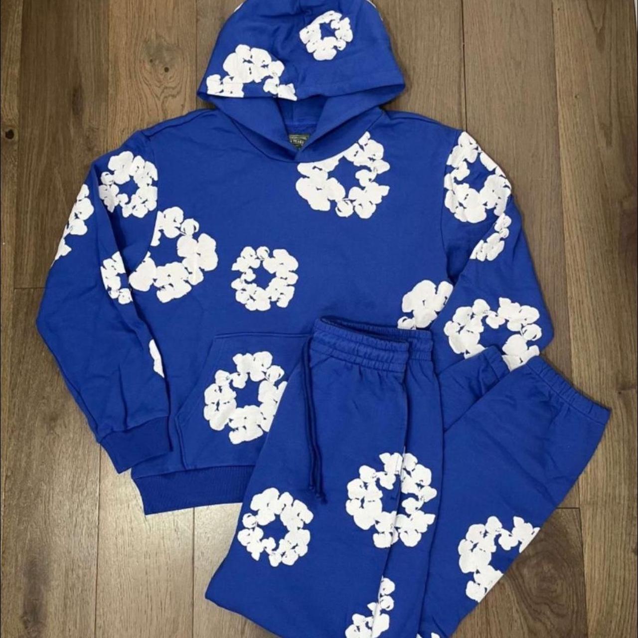 Small denim tears tracksuit never worn mint condition - Depop