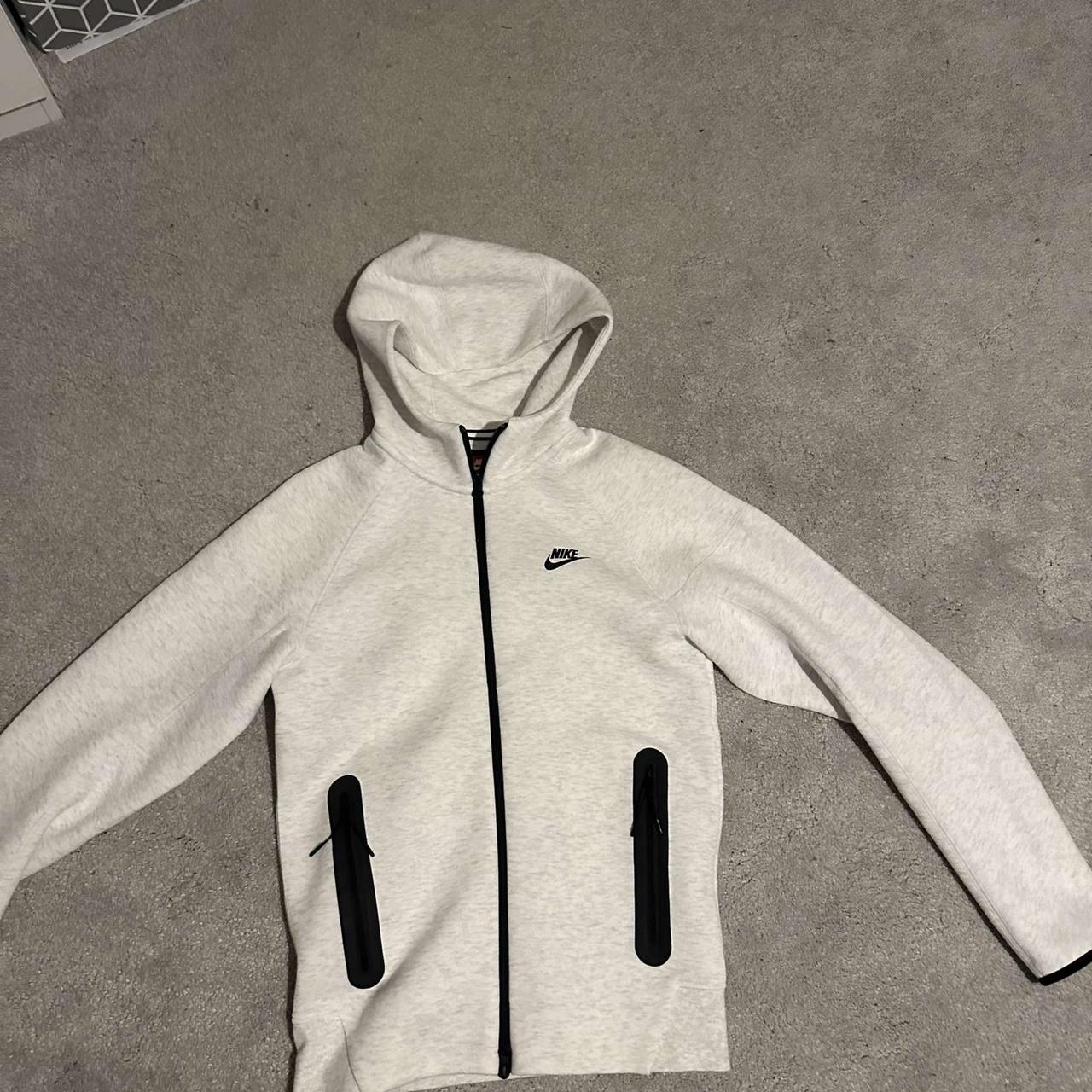 new season white Nike tech fleece hoodie #fleece - Depop