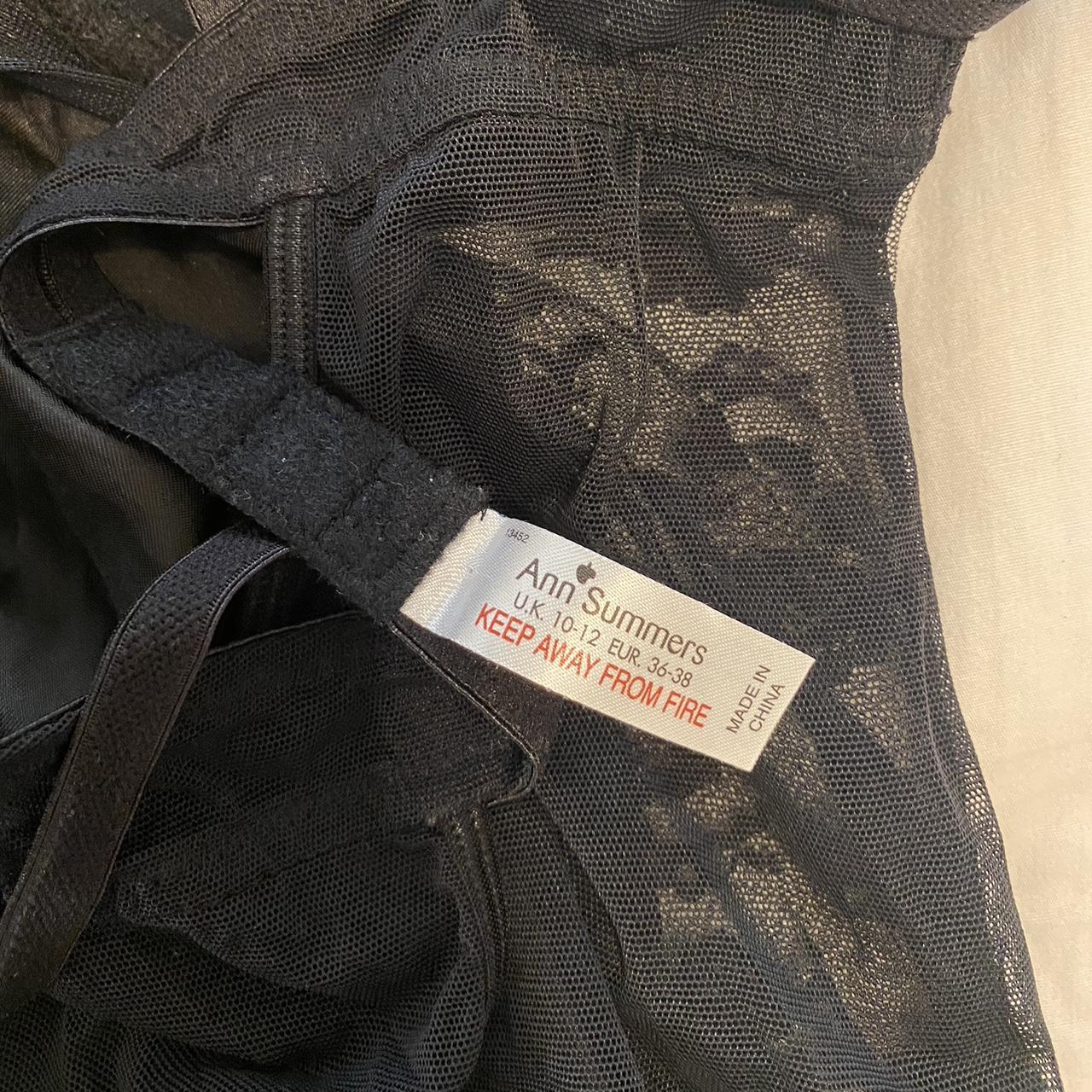 vintage black and red mesh bustier/basque/corset... - Depop