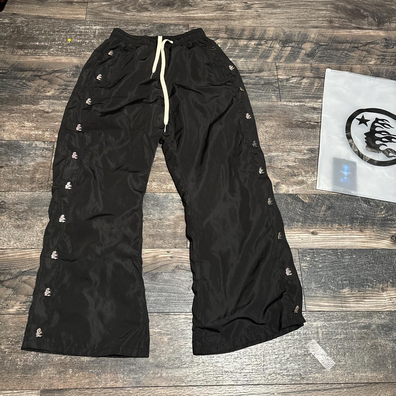 hellstar waxed nylon pants - Depop