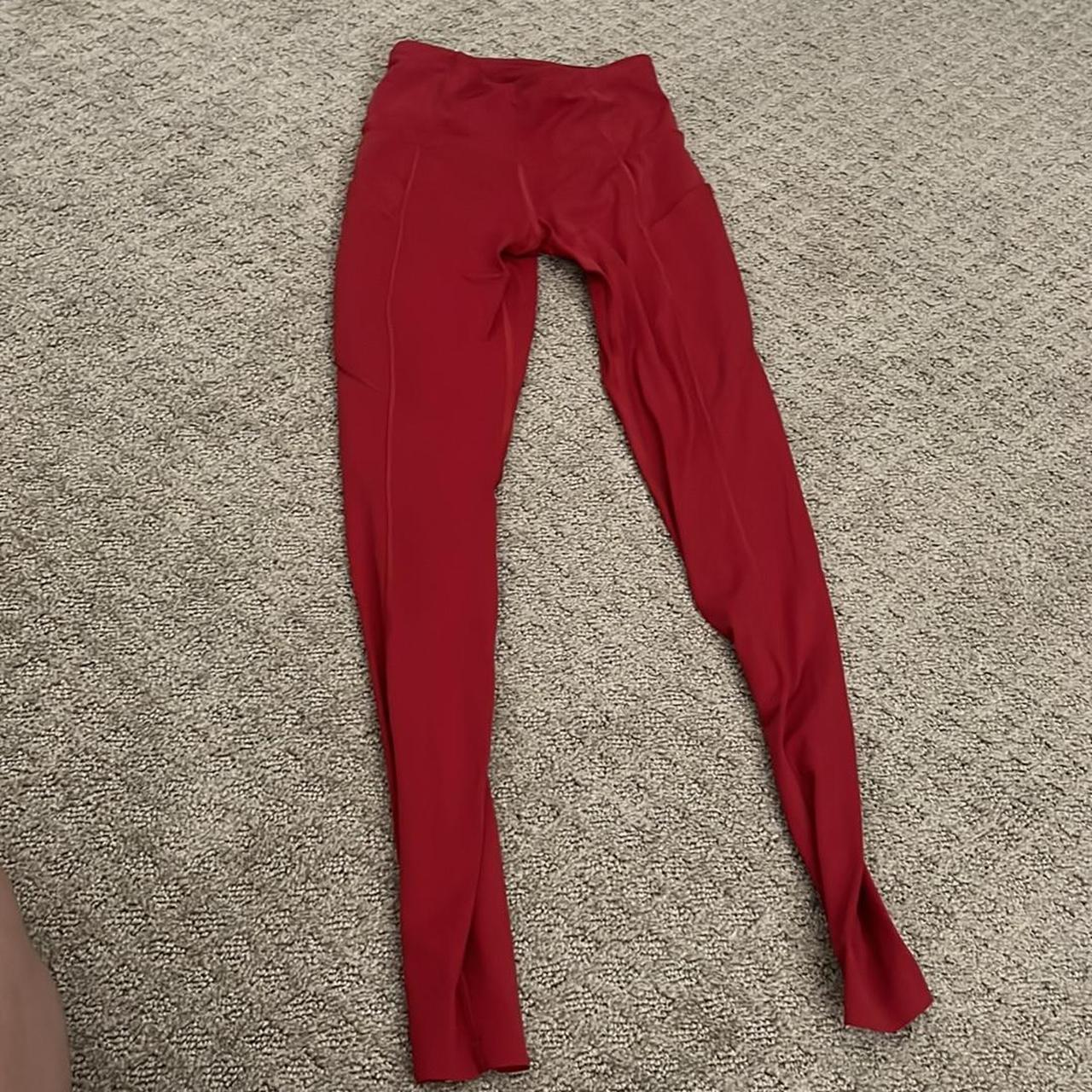 Red Lululemon leggings #activewear - Depop