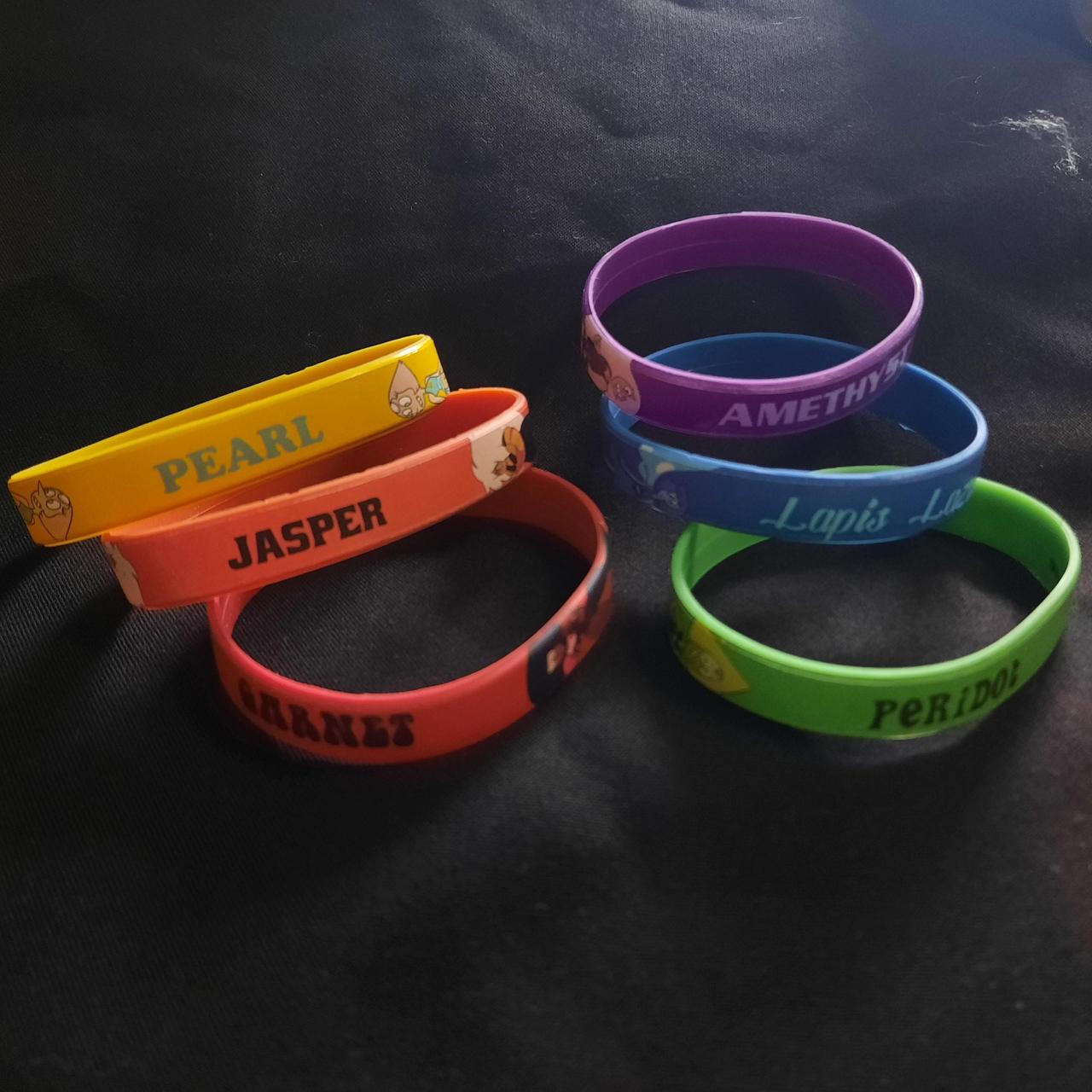 Steven universe gem band bracklets. Rainbow 6Pc set - Depop