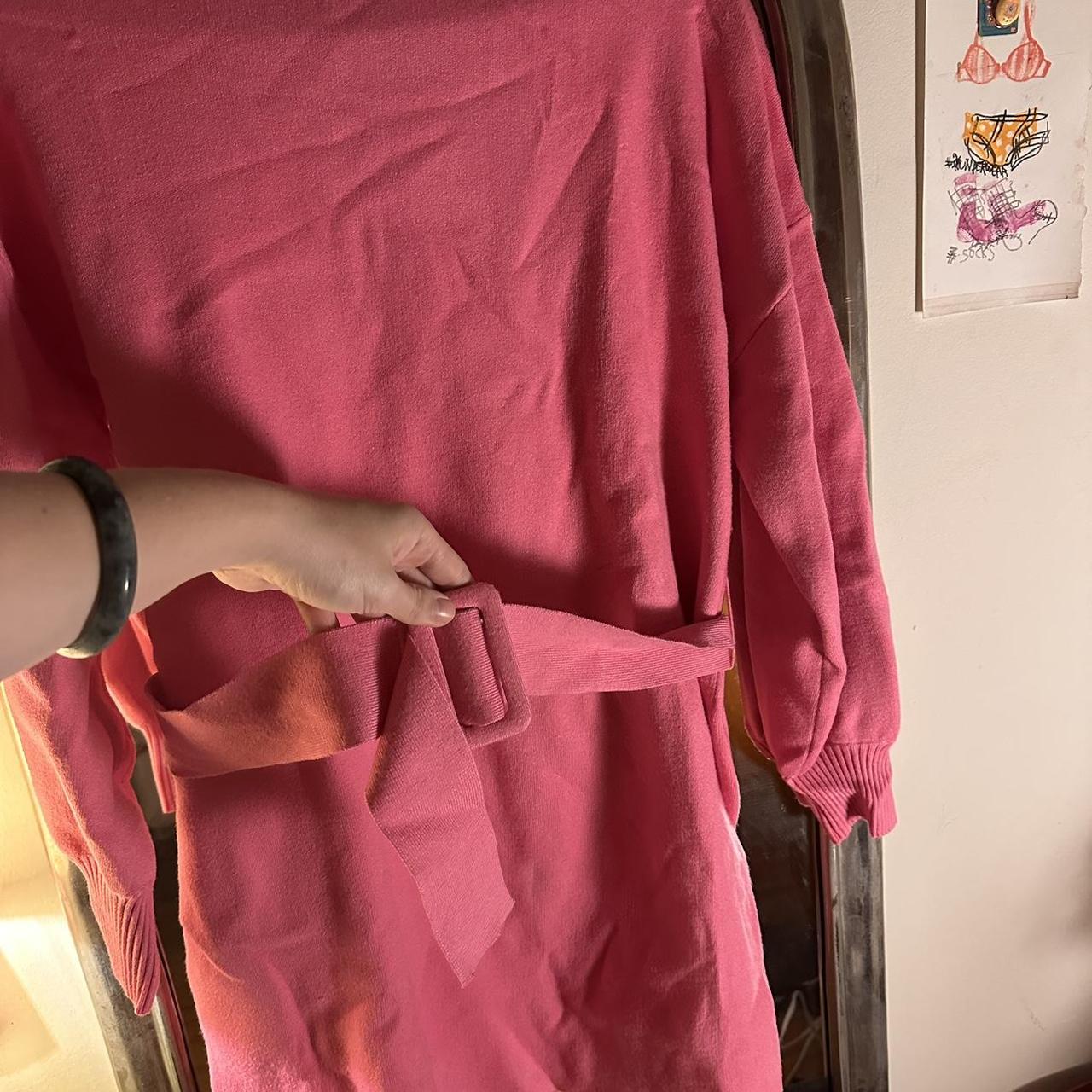 Pink Barbie Turtle Neck dress #pinkdress #winter - Depop