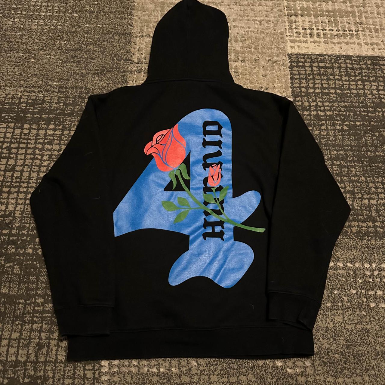 4 hunnid streetwear hoodie sz large - Depop